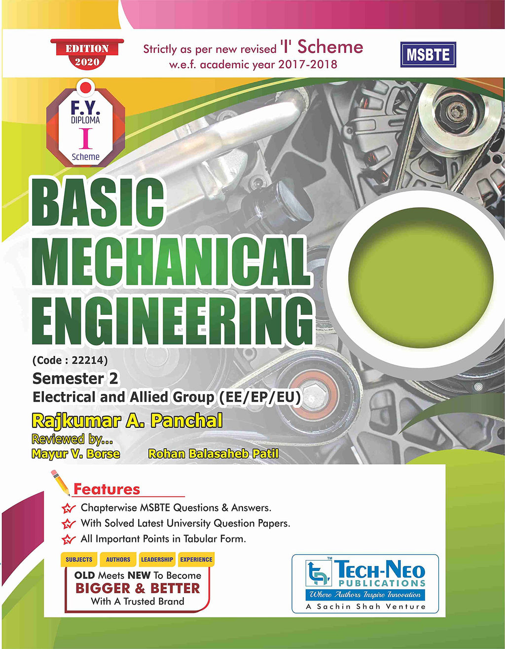 BASIC MECHANICAL ENGINEERING : Sem -2 MSBTE I Scheme F.Y Diploma (Elec – BookStation