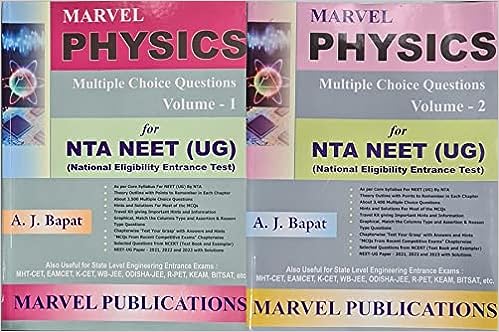 Marvel NTA NEET (UG) - Physics MCQs Volume 1 and 2 - Combo set of 2 Bo ...