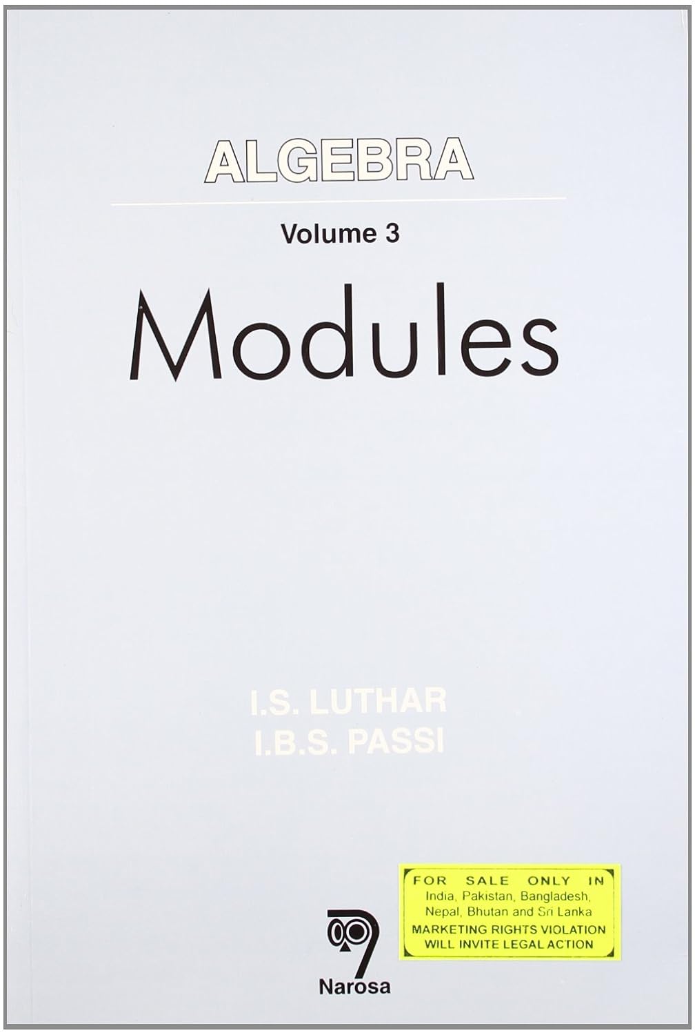 Algebra: Volume 3: Modules – BookStation
