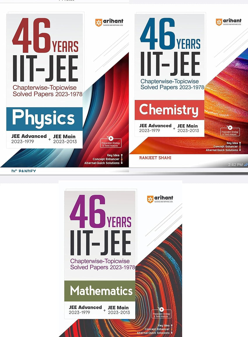Arihant 46 Previous Years IIT JEE Advanced (1978 - 2023) + JEE Main (2 ...