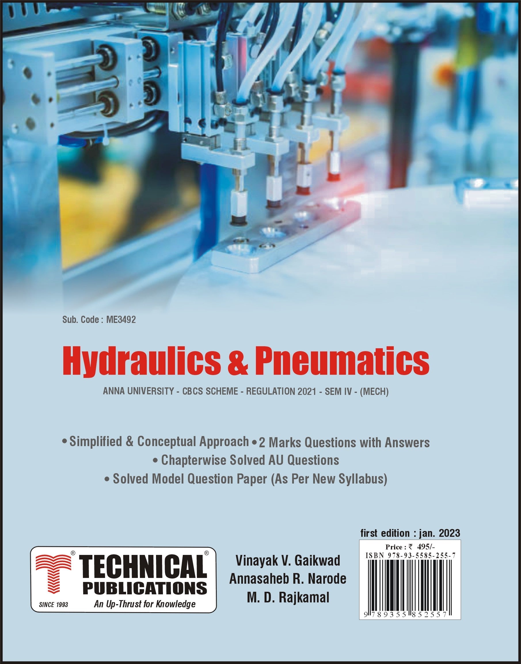 Hydraulics and Pneumatics for BE Anna University R21CBCS (IV - Mech ...
