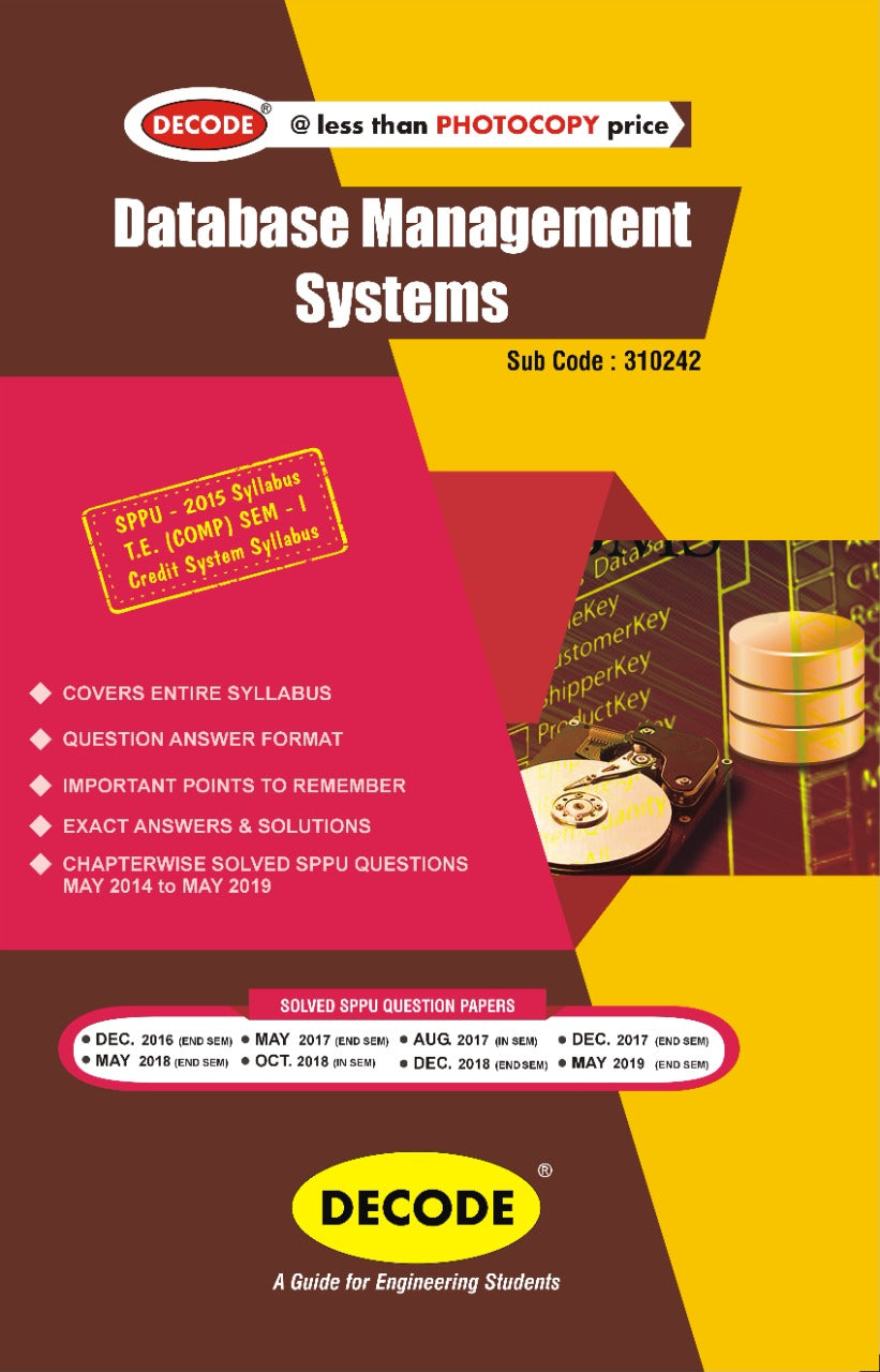 Database Management Systems for SPPU 15 Course (TE - I - Comp.- 310242 – BookStation