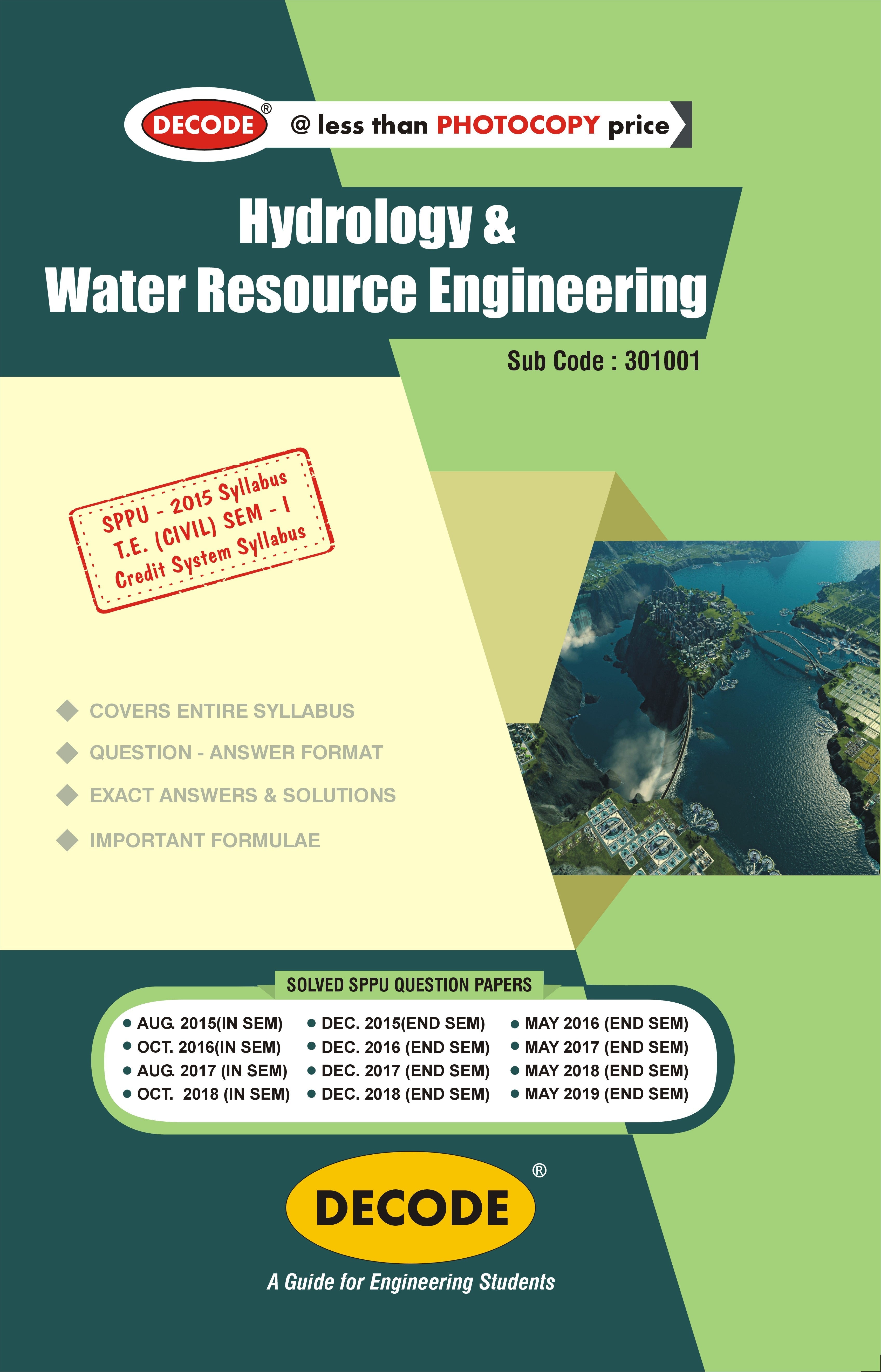 Hydrology and Water Resources Engineering for SPPU 15 Course (TE - I - – BookStation