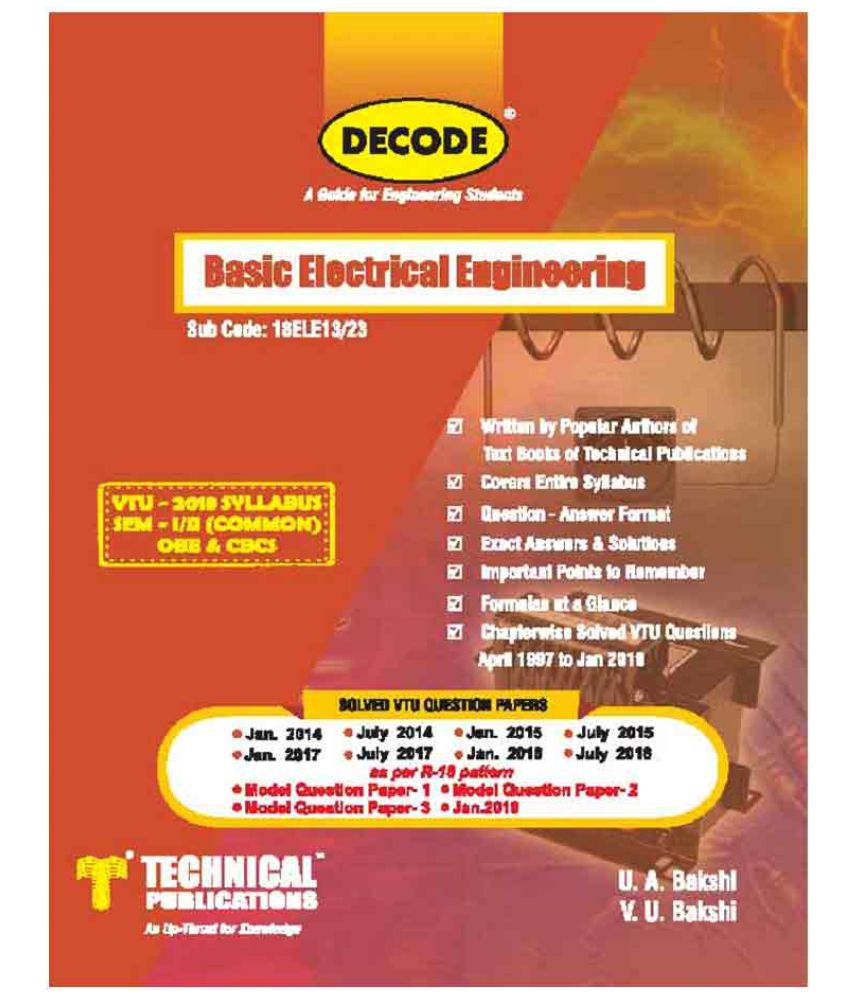 Basic Electrical Engineering for BE VTU Course 18 OBE & CBCS (I/II- Co ...