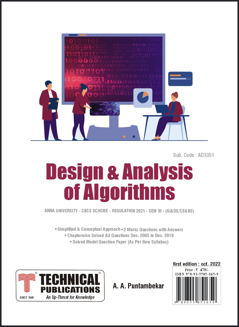 Design and Analysis of Algorithms for BE Anna University R21CBCS (III ...