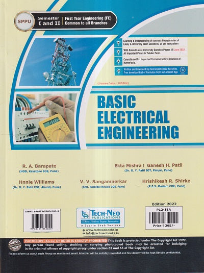 BASIC ELECTRICAL ENGINEERING (SEM I & II- F.E COMMON TO ALL BRANCHES) – BookStation