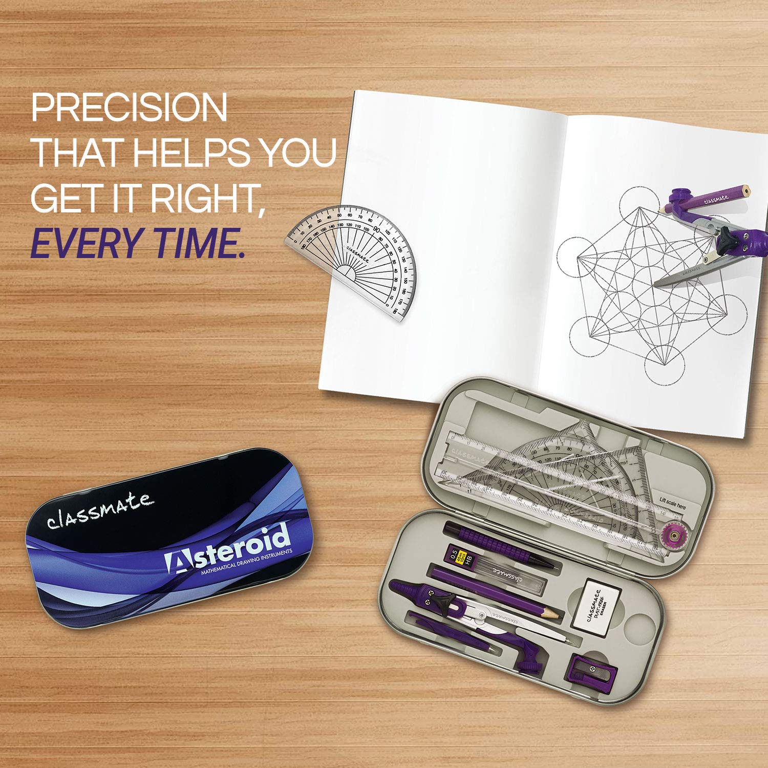 Classmate Asteroid Geometry Box – BookStation