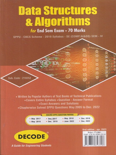 Data Structures & Algorithms for SPPU 19 Course (SE - IV - Comp./AI&DS – BookStation