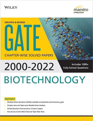 Wiley's GATE Biotechnology Chapter-Wise Solved Papers (2000-2022 ...
