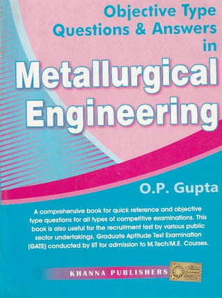 Objective Type Questions & Answers In Metallurgical Engineering – BookStation