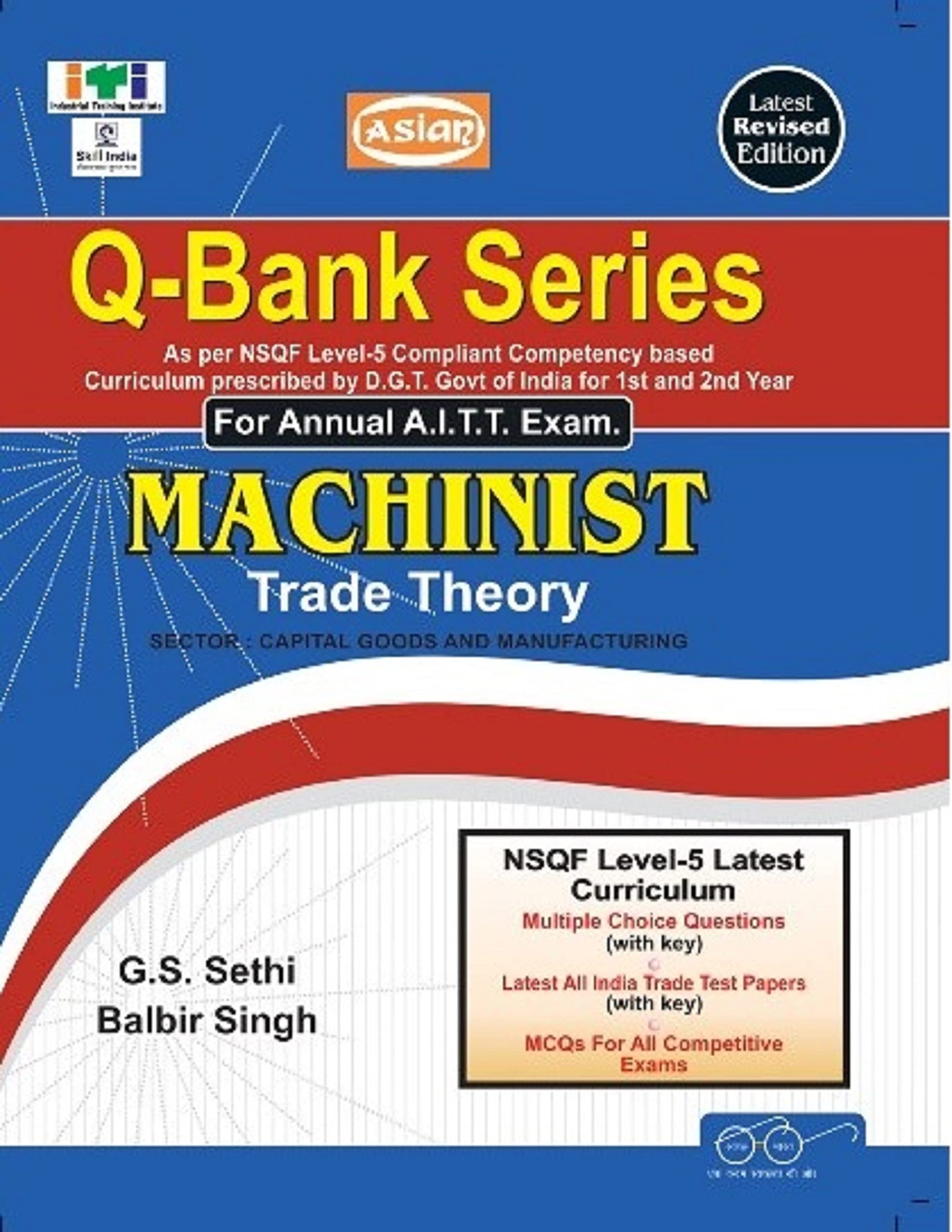 Q Bank Series For Annual A.I.T.T. Exam Machinist Trade Theory – BookStation