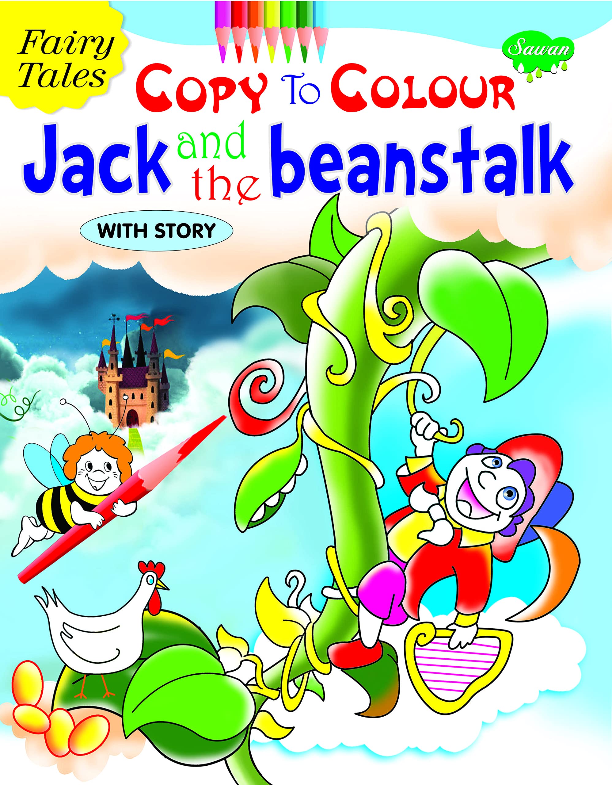 Fairy Tales Copy To Colour Jack And The Beanstalk – BookStation