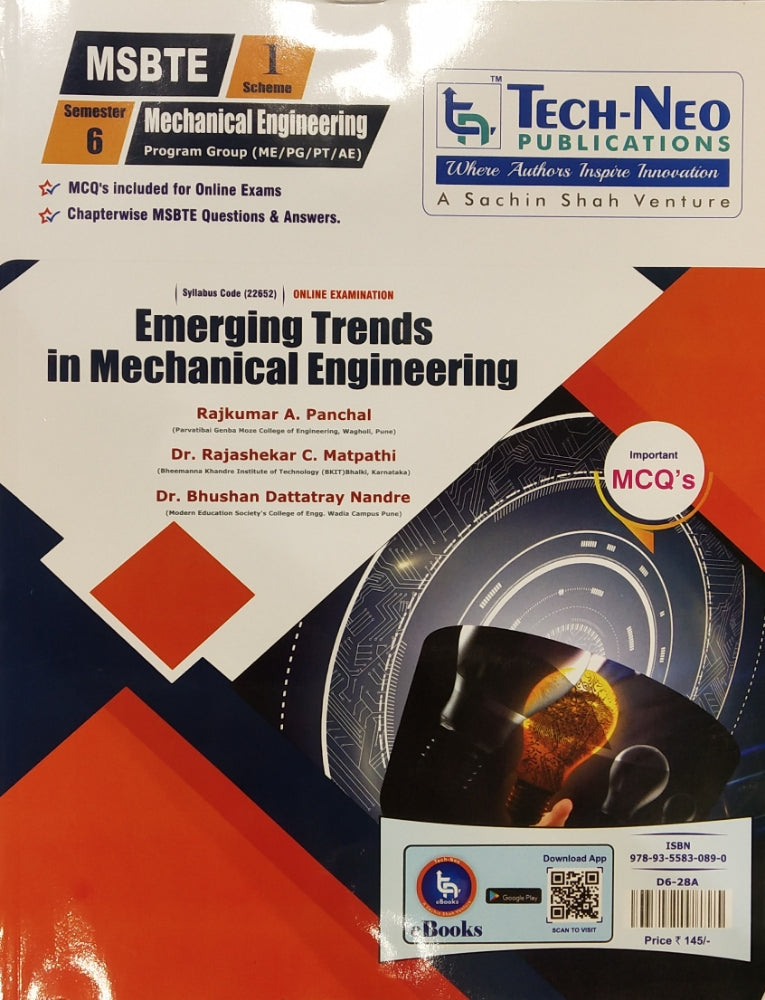 Emerging Trends In Mechanical Engineering Sem 6 MSBTE Diploma (Mechani – BookStation