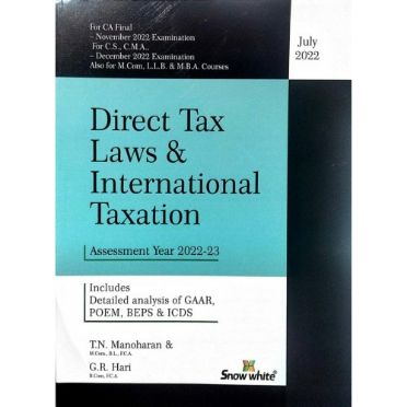 Direct Tax Laws & International Taxation [DT] For CA Final/CS/CWA Nove ...
