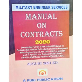 Military Engineer Services [MES] Manual On Contracts 2020 – BookStation