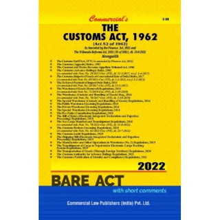The Customs Act, 1962 Bare Act 2022 – BookStation