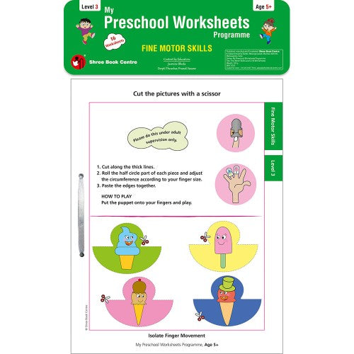 My Preschool Worksheets Programme Fine Motor Skills 16 Worksheets Leve ...